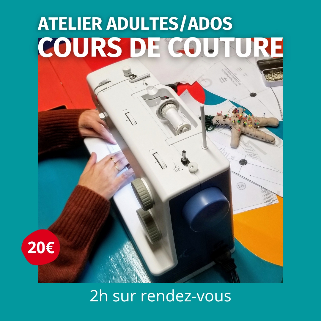 Cours de couture tous niveaux - Adultes ou ados - ECADUA